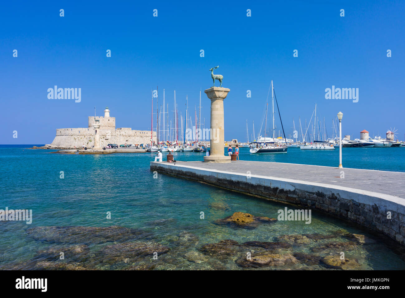 RHODES TOWN, RHODES, GREECE July 24 2015 The entrance to the historic ...