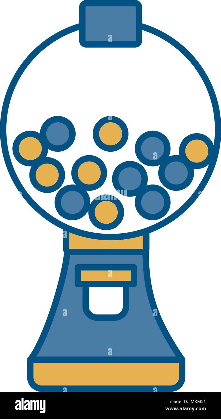 gumball machine icon over white background vector illustration Stock ...