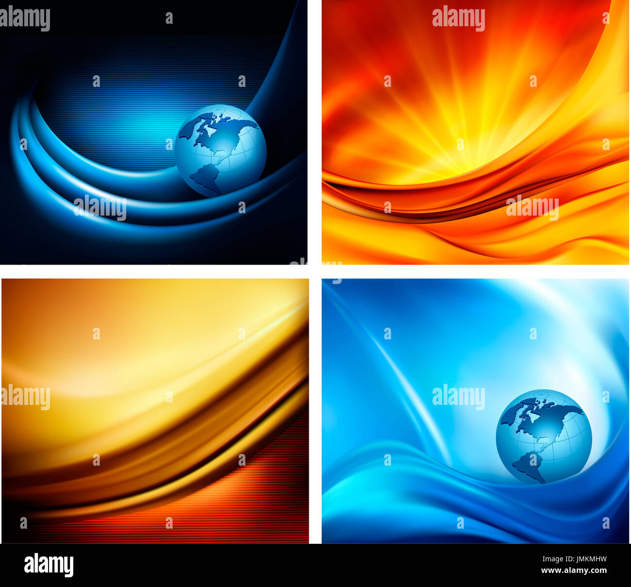 Set of business elegant colorful abstract backgrounds. Vector ...