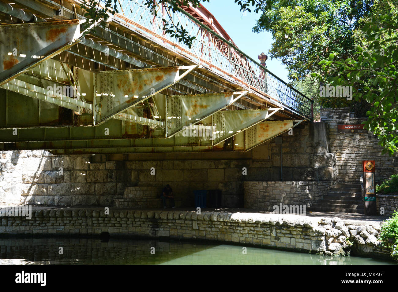 The Augusta Street bridge over the San Antonio River is a lenticular ...