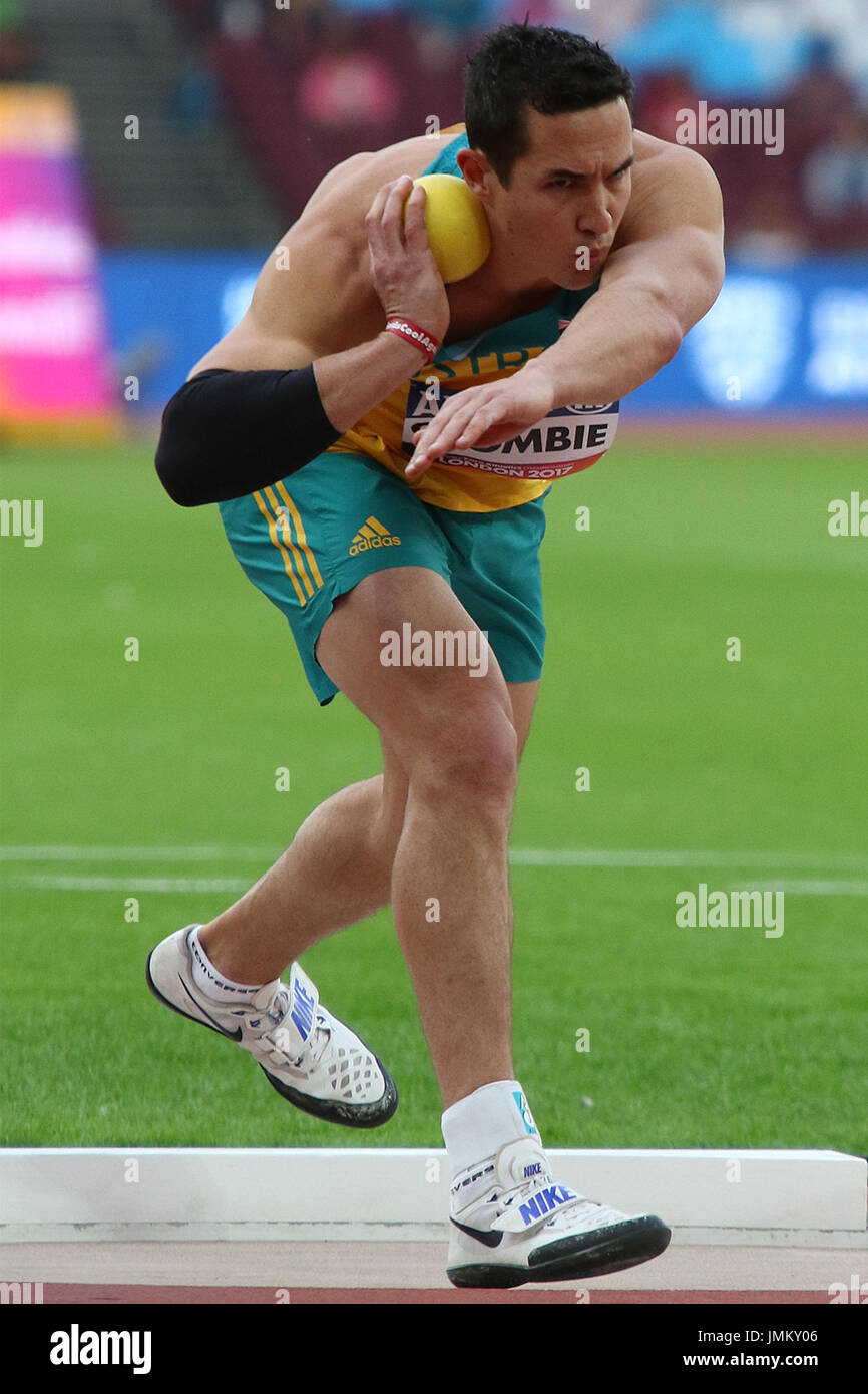 Cameron CROMBIE of Australia on his way to gold in the Men's Shot Put ...