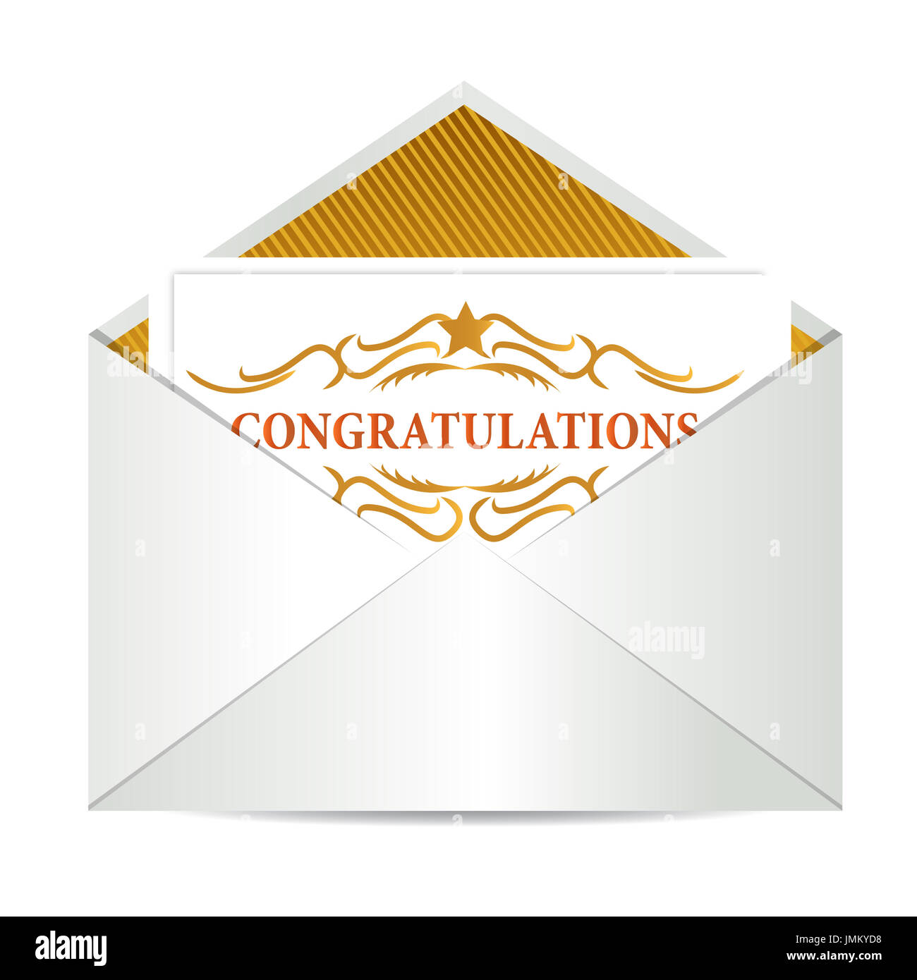 congratulations mail illustration design over a white background Stock ...