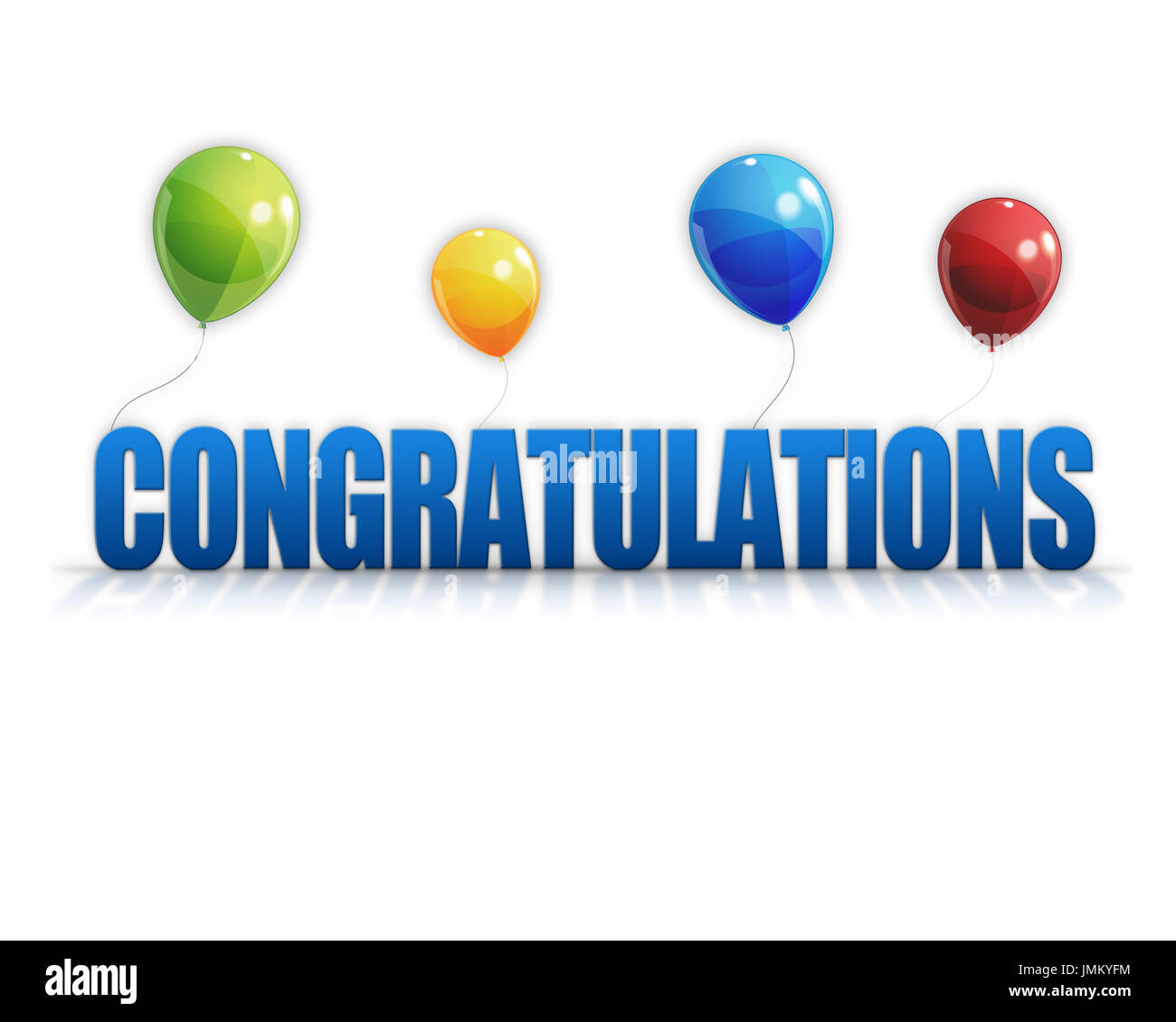Congratulations balloons isolated on white background Stock Photo - Alamy