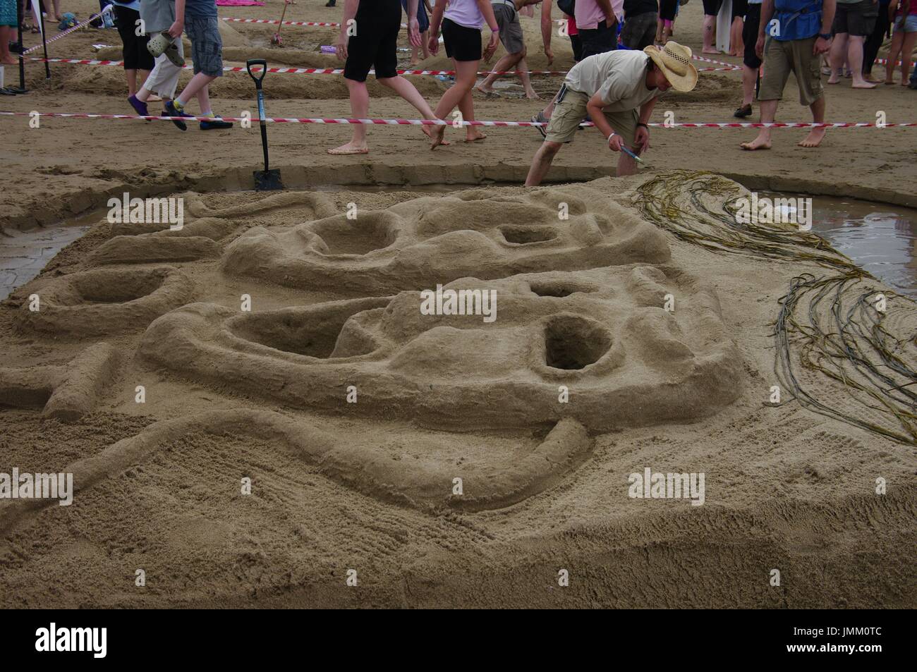 Devon sand art hi-res stock photography and images - Alamy