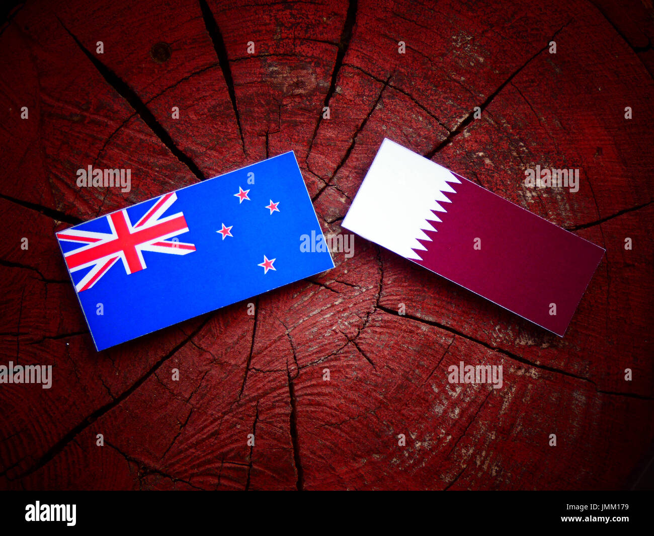 New zealand qatar flag hi-res stock photography and images - Alamy