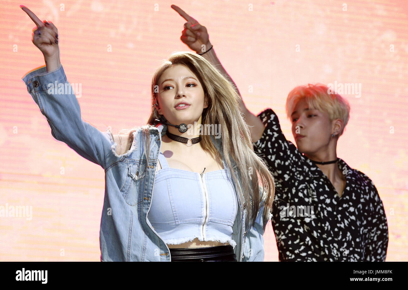 Seoul, South Korea. 27th July, 2017. British Korean singer Shannon ...