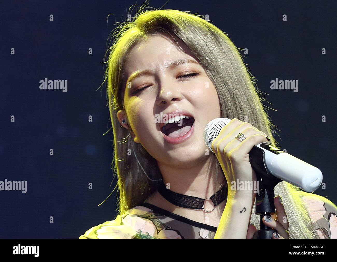 Seoul, South Korea. 27th July, 2017. British Korean singer Shannon ...