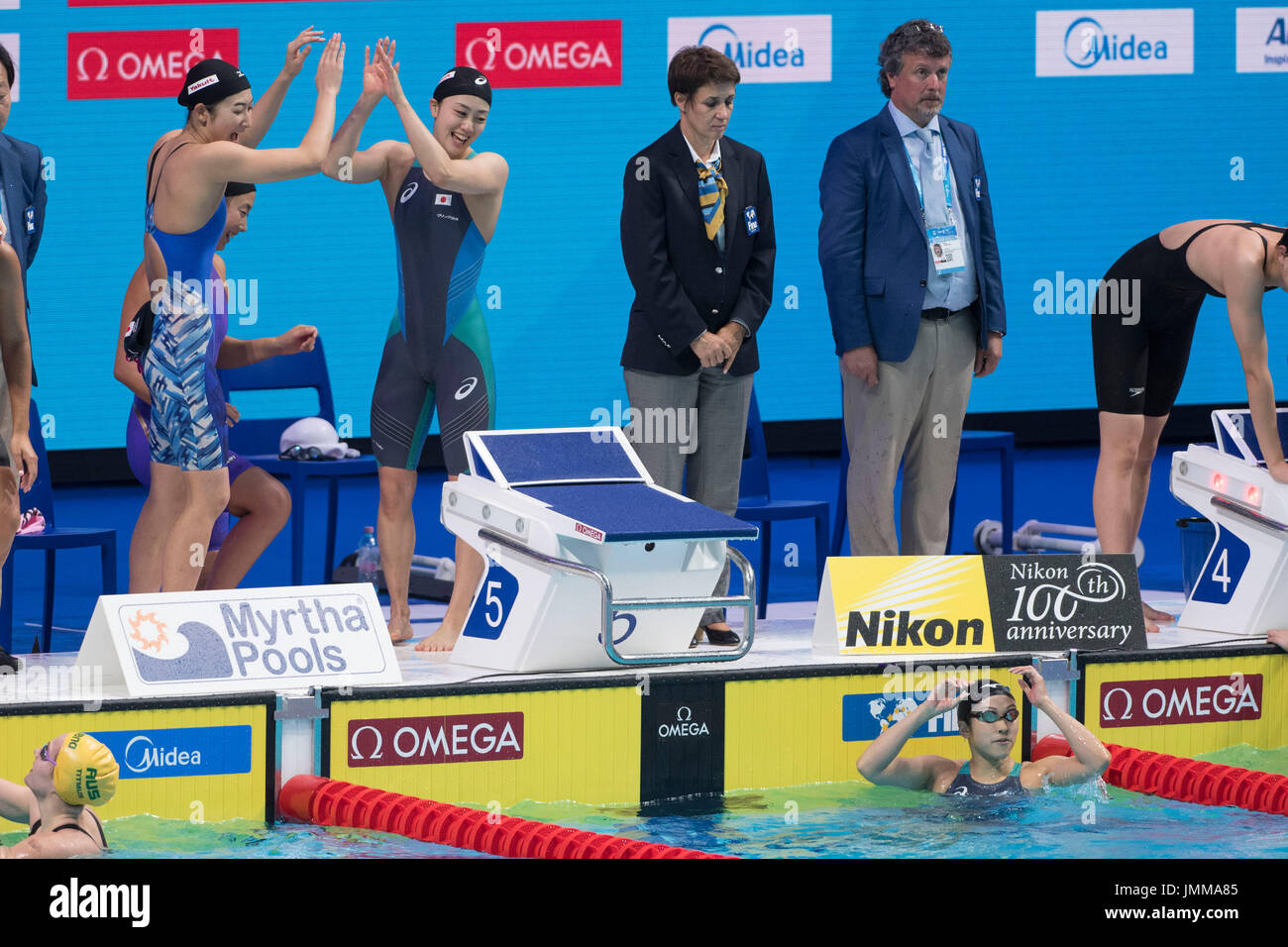 Budapest, Hungary. 27th July, 2017. Japan team group (JPN) Swimming ...