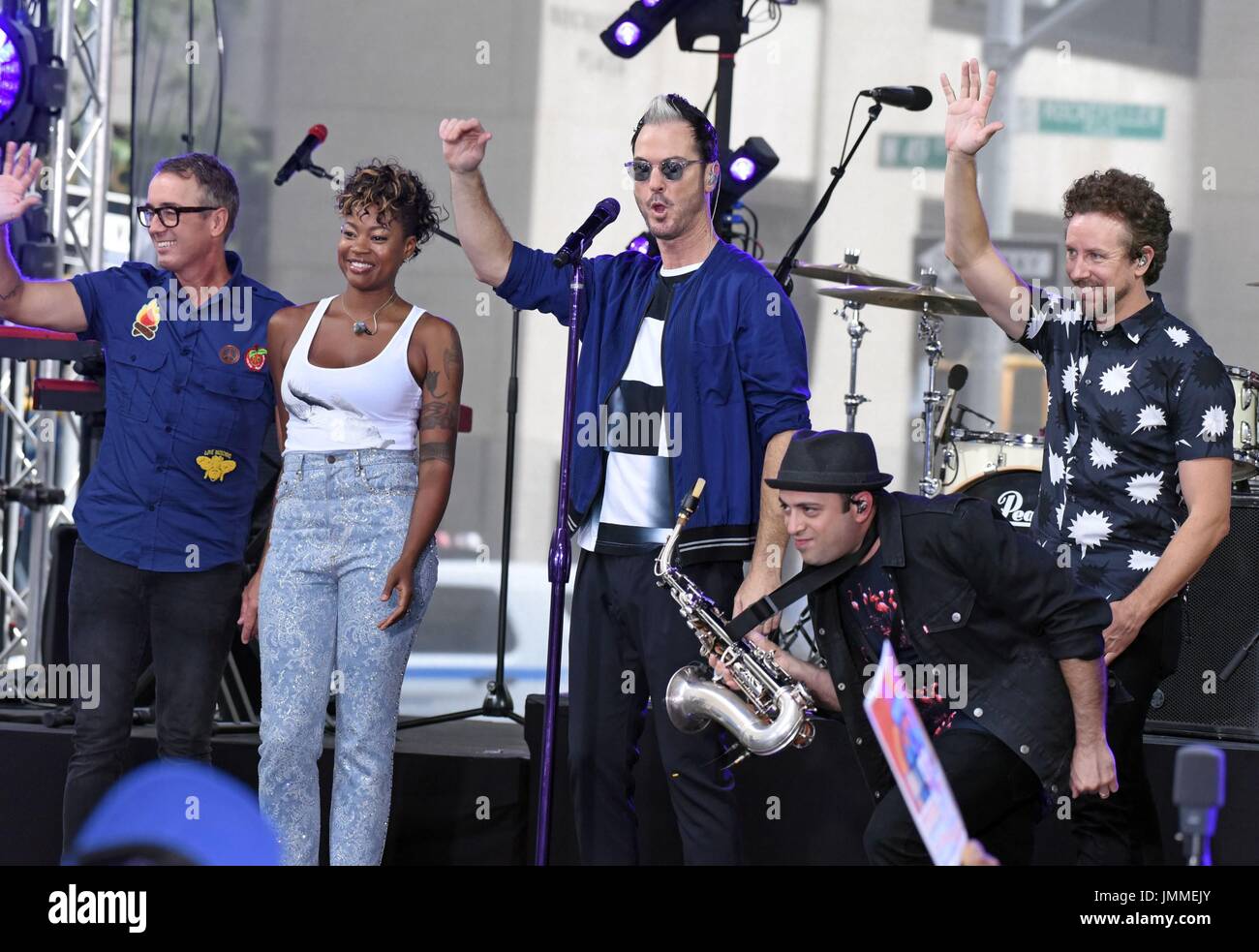 New York, NY, USA. 28th July, 2017. Jeremy Ruzumna, John Wicks, Noelle ...