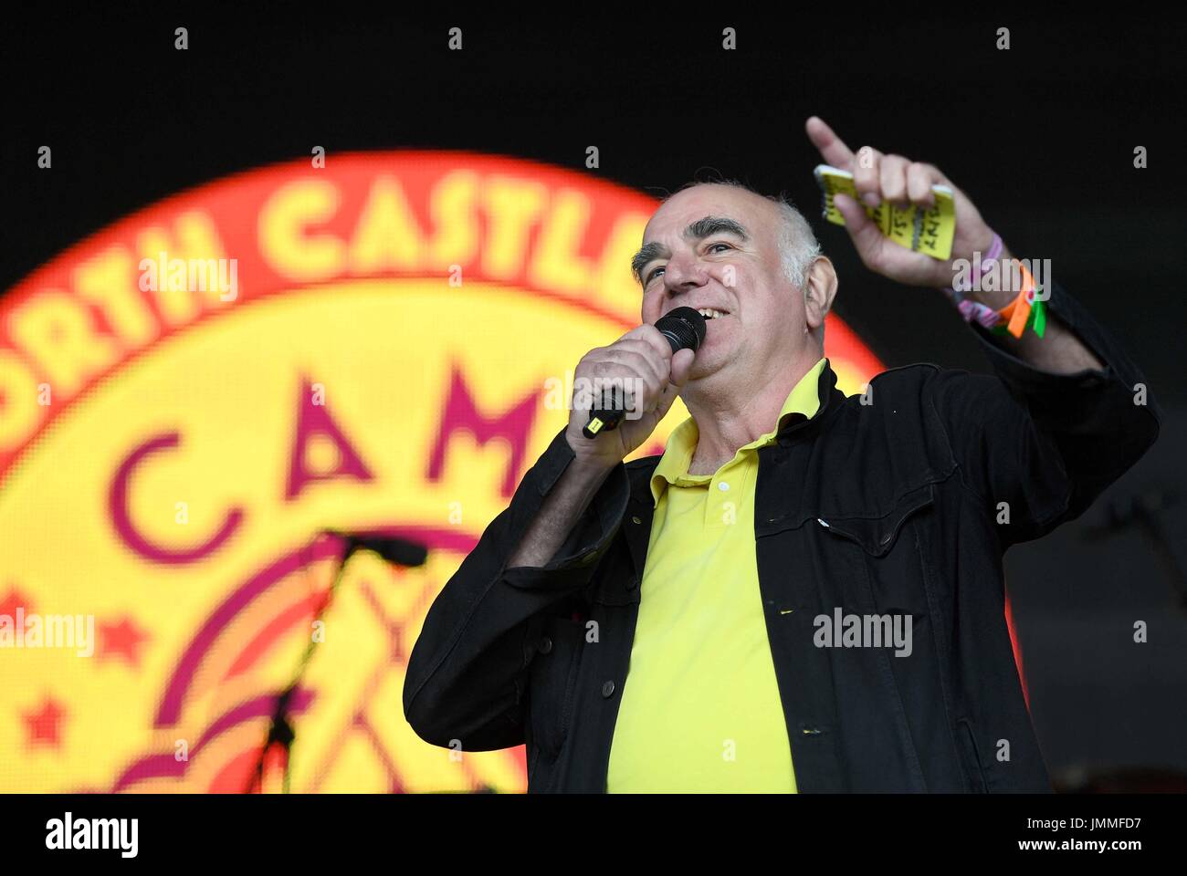 Comedian Stephen Frost presents at Camp Bestival, Dorset, UK Credit ...