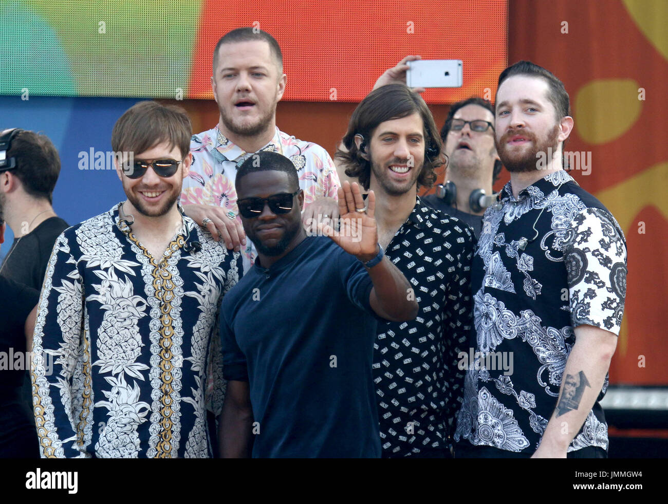 New York, New York, USA. 28th July, 2017. IMAGINE DRAGONS and actor ...