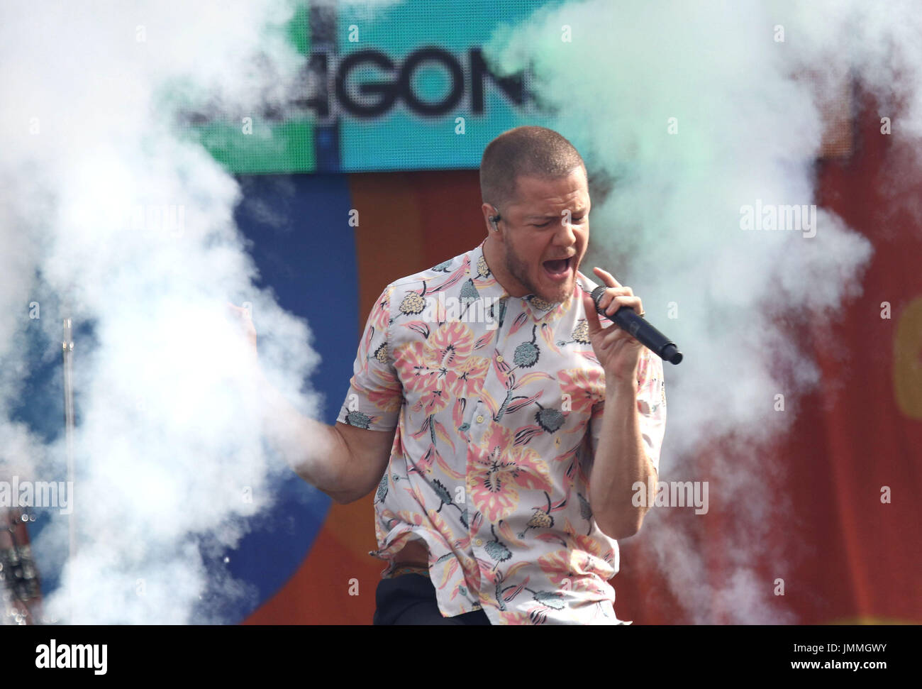 New York, New York, USA. 28th July, 2017. Lead vocalist DAN REYNOLDS ...