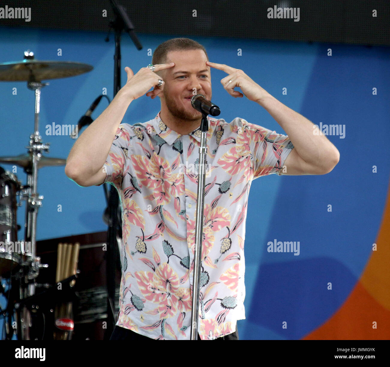 Imagine dragons lead vocalist dan reynolds performs hi-res stock ...