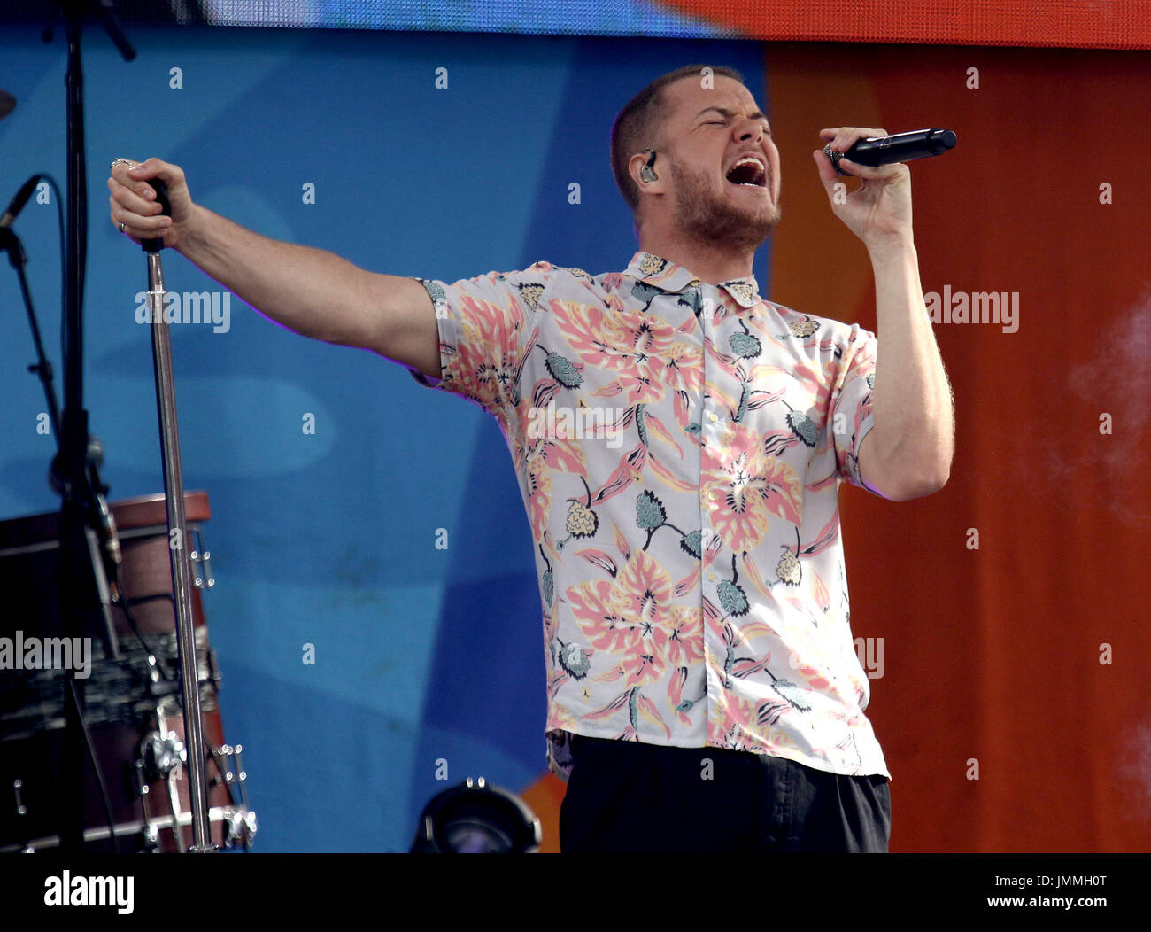 Imagine dragons lead vocalist dan reynolds performs hi-res stock ...