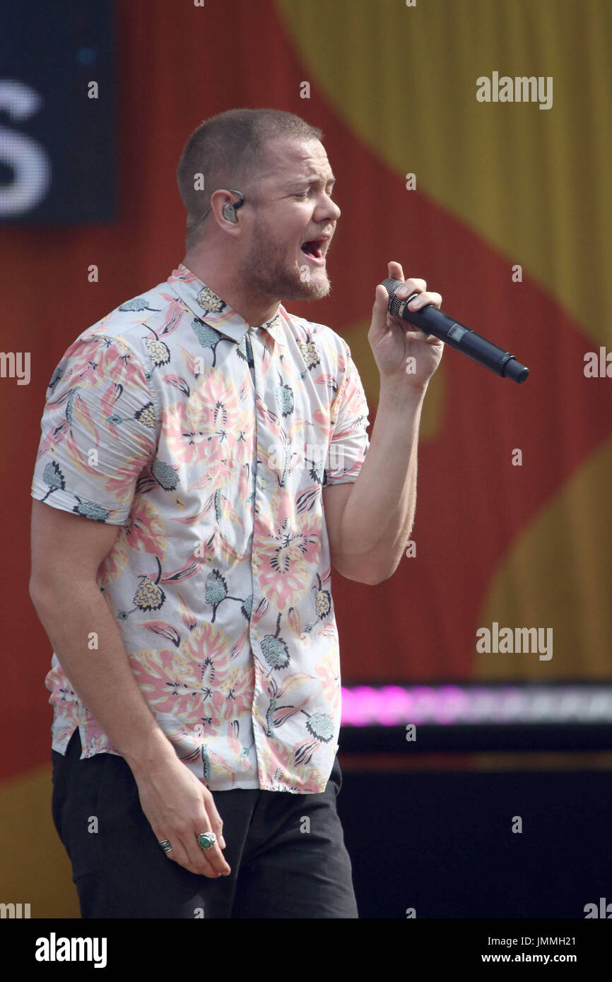 New York, New York, USA. 28th July, 2017. Lead vocalist DAN REYNOLDS ...