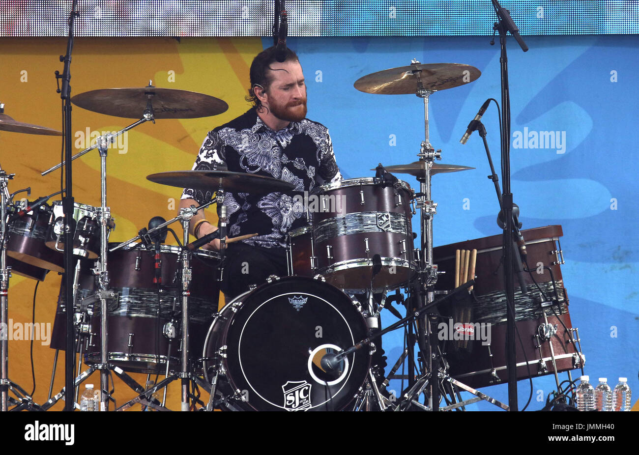 New York, New York, USA. 28th July, 2017. Drummer DANIEL PLATZMAN from ...