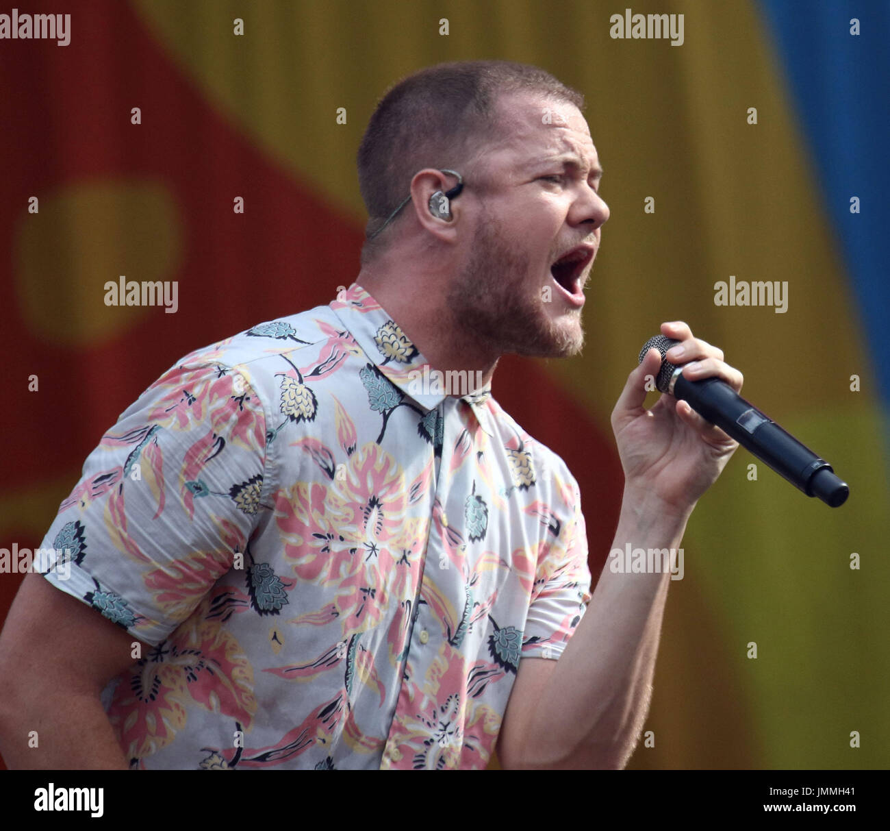 New York, New York, USA. 28th July, 2017. Lead vocalist DAN REYNOLDS ...