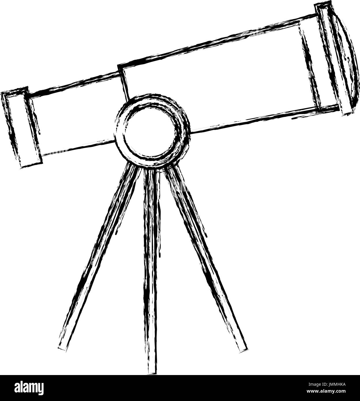 telescope for astronomy science study equipment Stock Vector Image ...