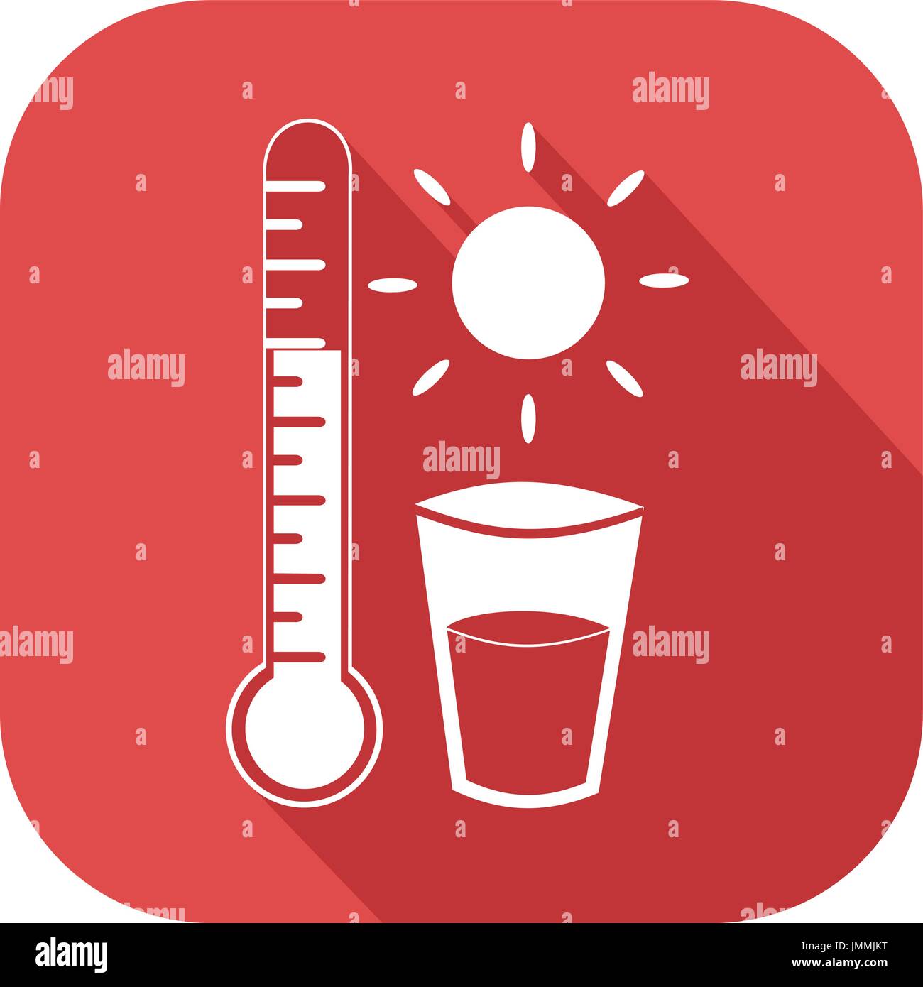 Icon that illustrates the high heat and precautions that must be taken ...