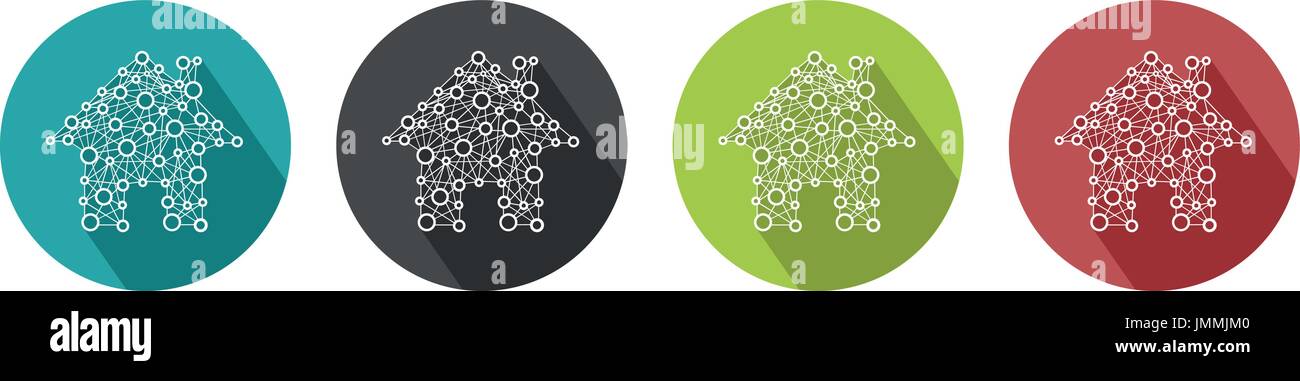 Connected home icon to control everything to manage remotely, security ...