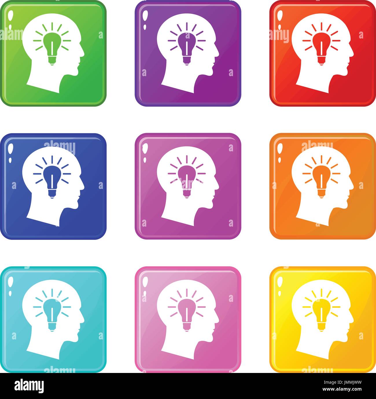Human brain glowing inside light Stock Vector Images - Alamy
