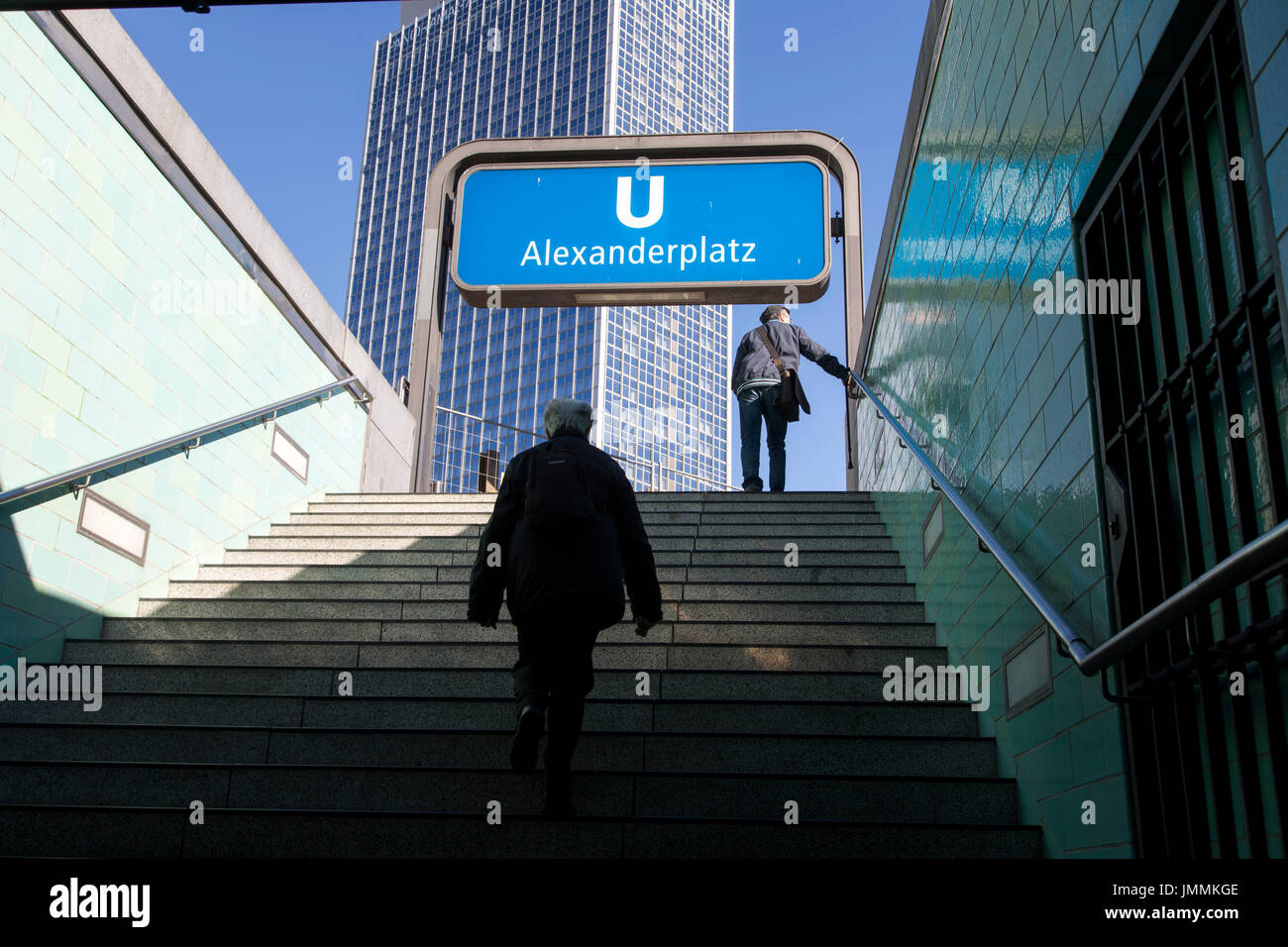 Berlin, Germany, Alexander Square, downtown, Mitte district, subway ...