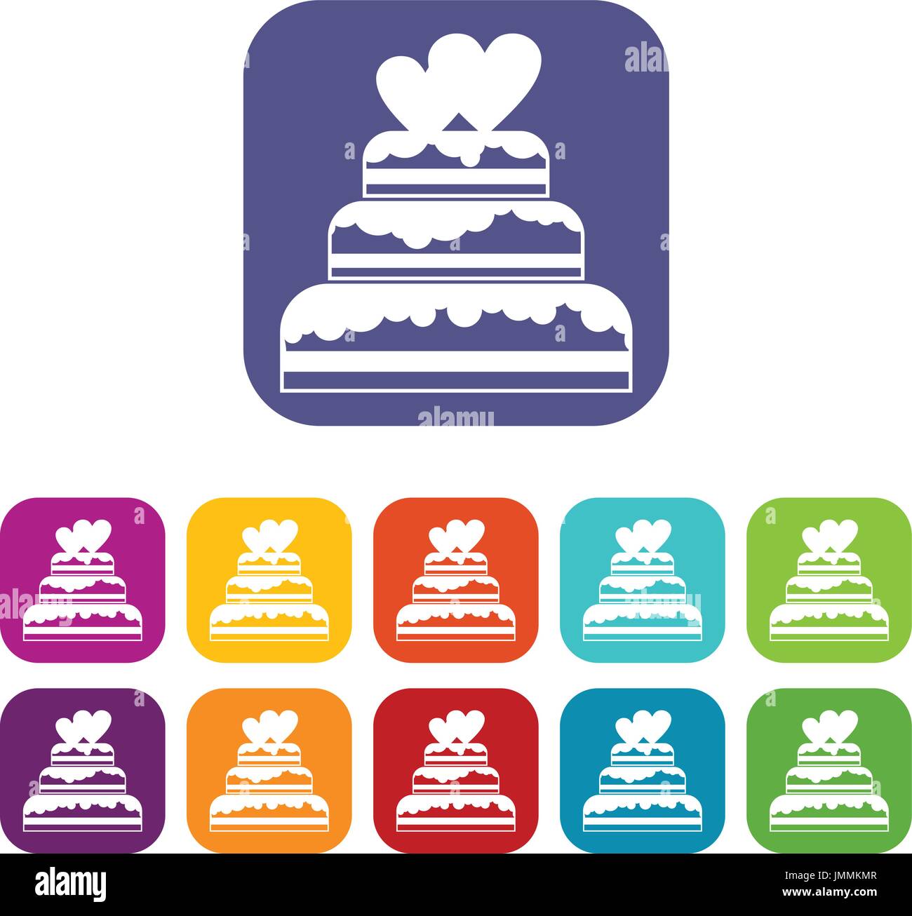 Wedding cake icons set Stock Vector Image & Art - Alamy