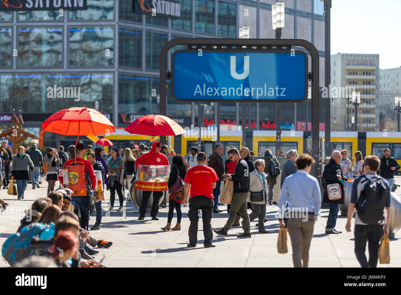 Berlin, Germany, Alexander Square, downtown, Mitte district, subway ...
