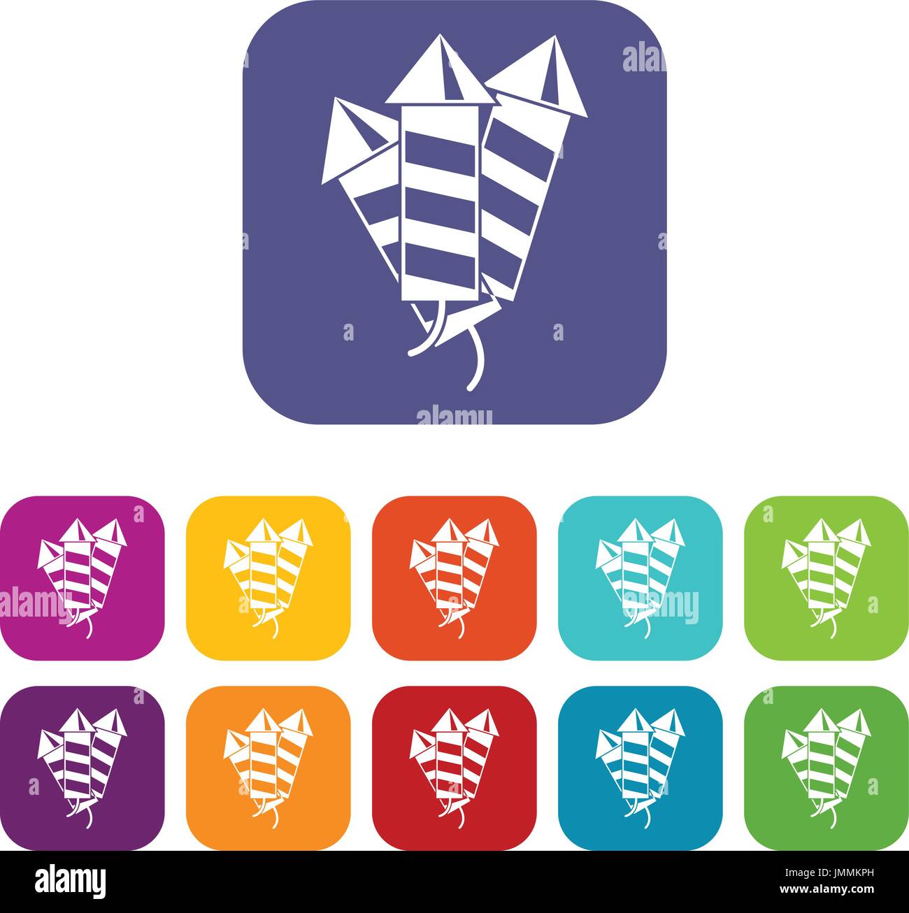 Firecrackers icons set Stock Vector Image & Art - Alamy