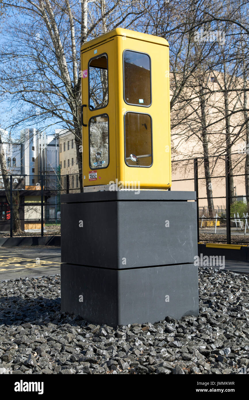 Berlin, Germany, downtown, Mitte district, Berlin Phone Booth Memorial ...