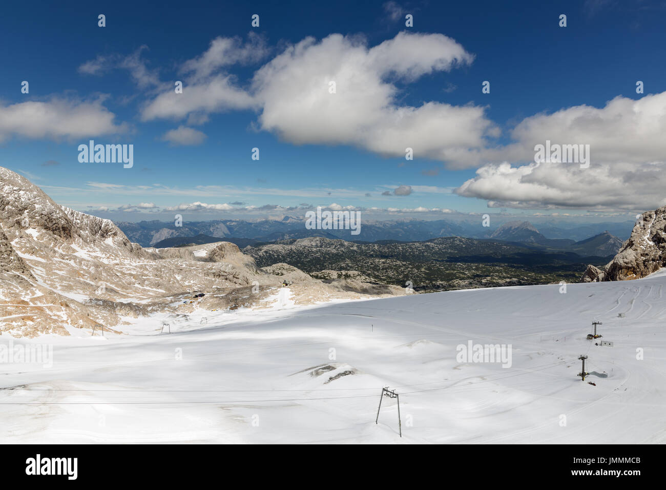 Panorama of Dachstein glacier in Austrian Alps Stock Photo - Alamy