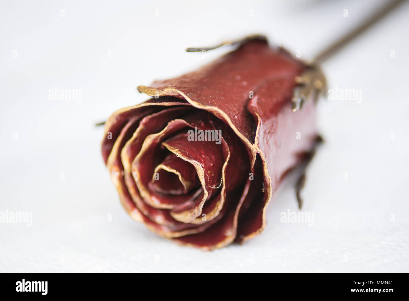 Beautiful handmade wrought iron rose from Russia Stock Photo - Alamy