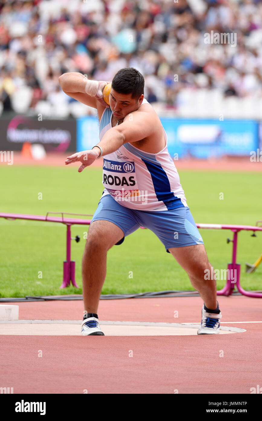Antonio Victoriano Rodas competing in the Shot Put in the World Para ...