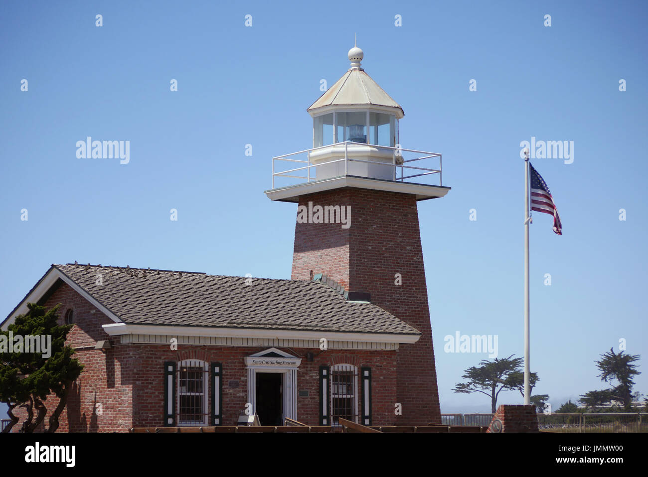 Santa Cruz Lighthouse and Surfing Museum Stock Photo - Alamy