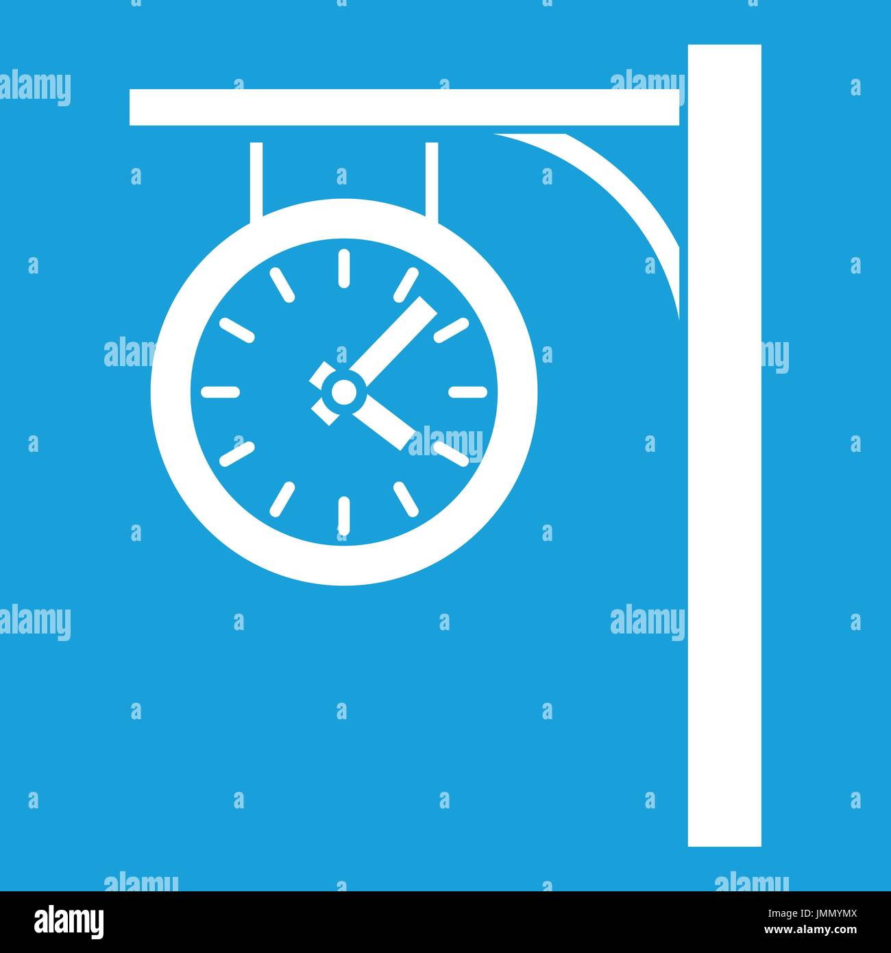 Station clock icon white Stock Vector Image & Art - Alamy