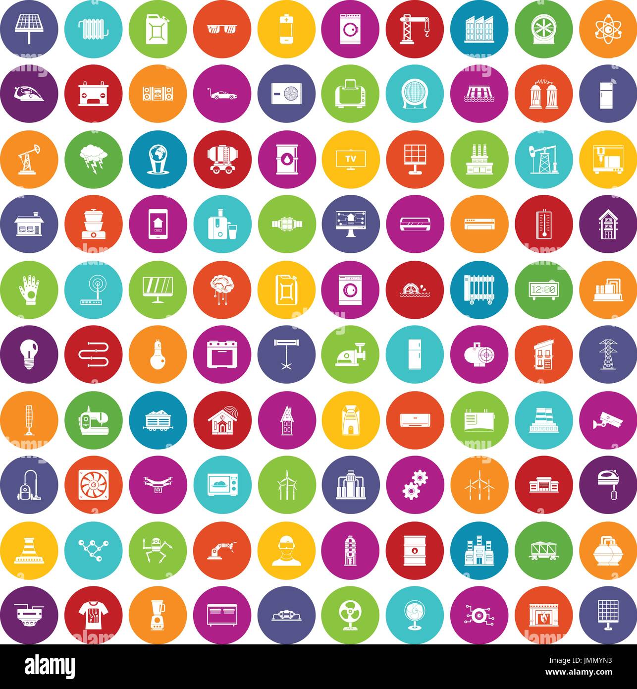 100 electrical engineering icons set color Stock Vector Image & Art - Alamy