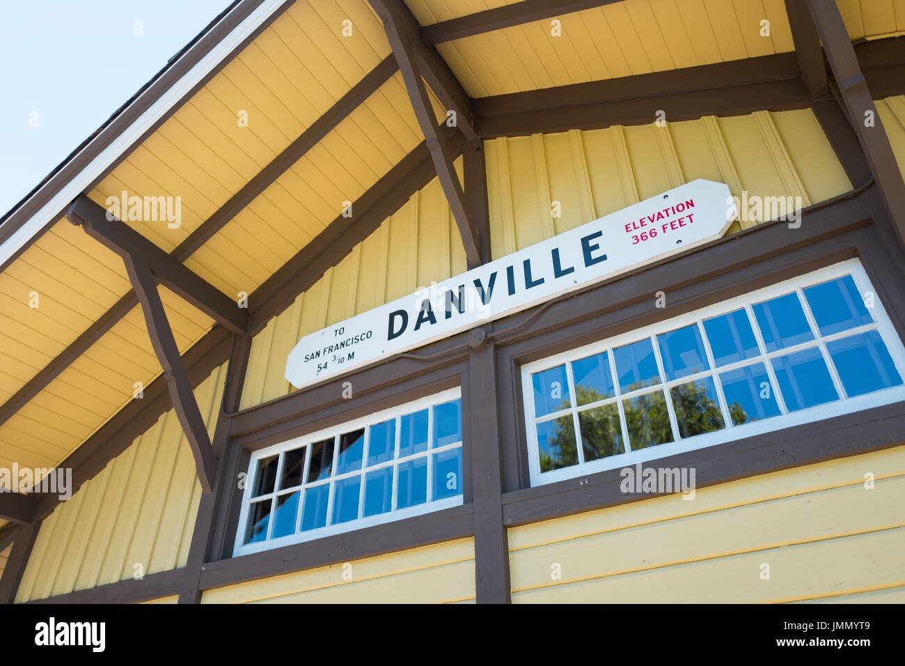 Signage for 'Danville' at the Museum of the San Ramon Valley, housed in ...