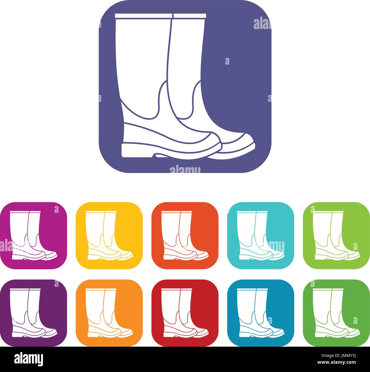 Boots icons set Stock Vector Image & Art - Alamy