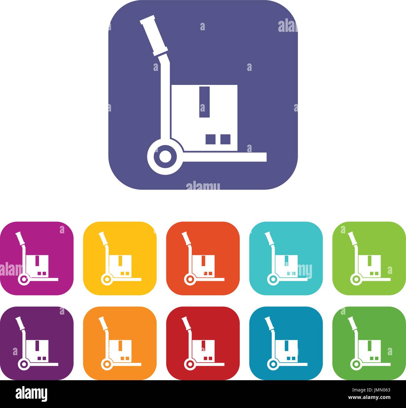 Truck with cargo icons set Stock Vector Image & Art - Alamy