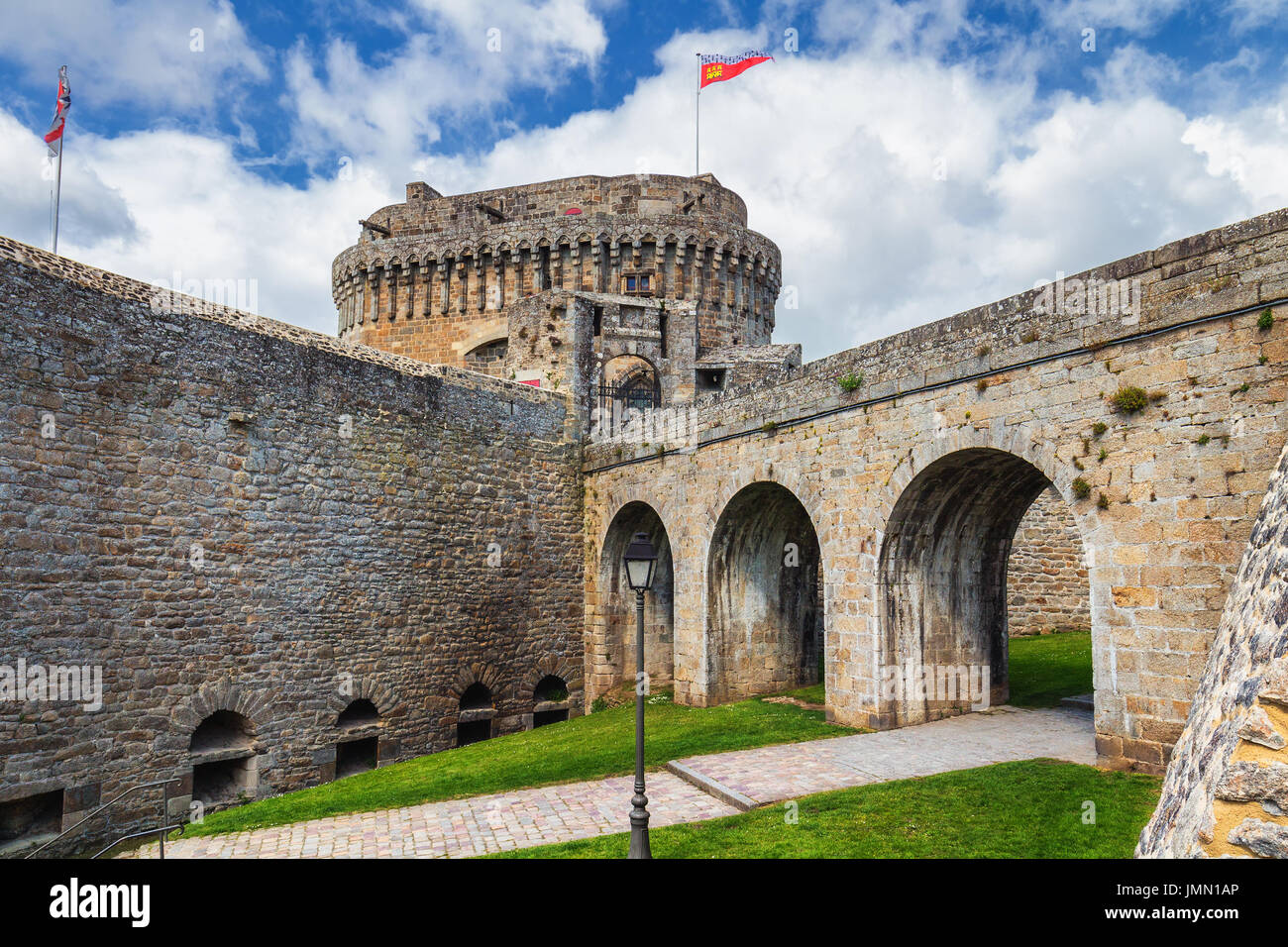 Medieval Chateau de Dinan (Castle de Dinan). Dinan is a walled Breton ...
