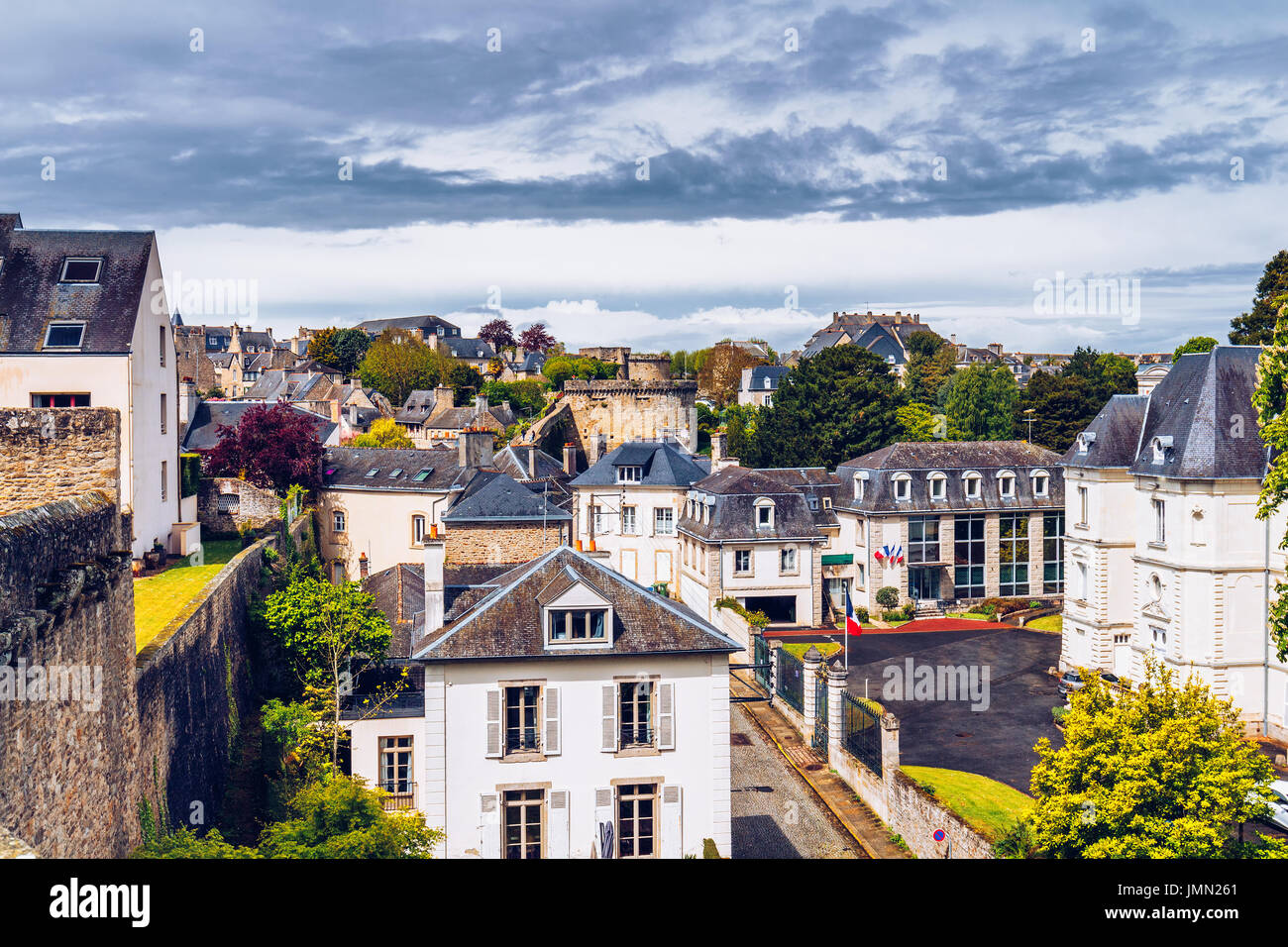 The magnificent old city of Dinan. Concept of Europe travel ...