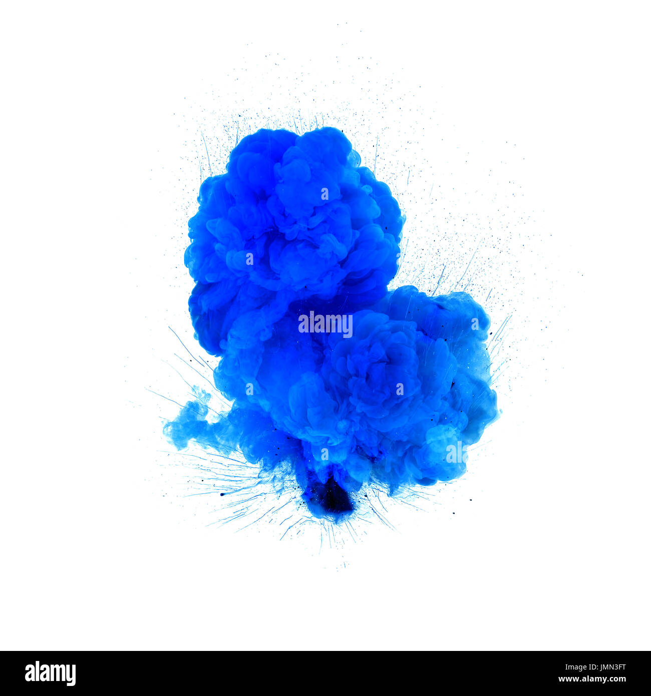 Abstract blue explosion with sparks isolated on black background Stock ...