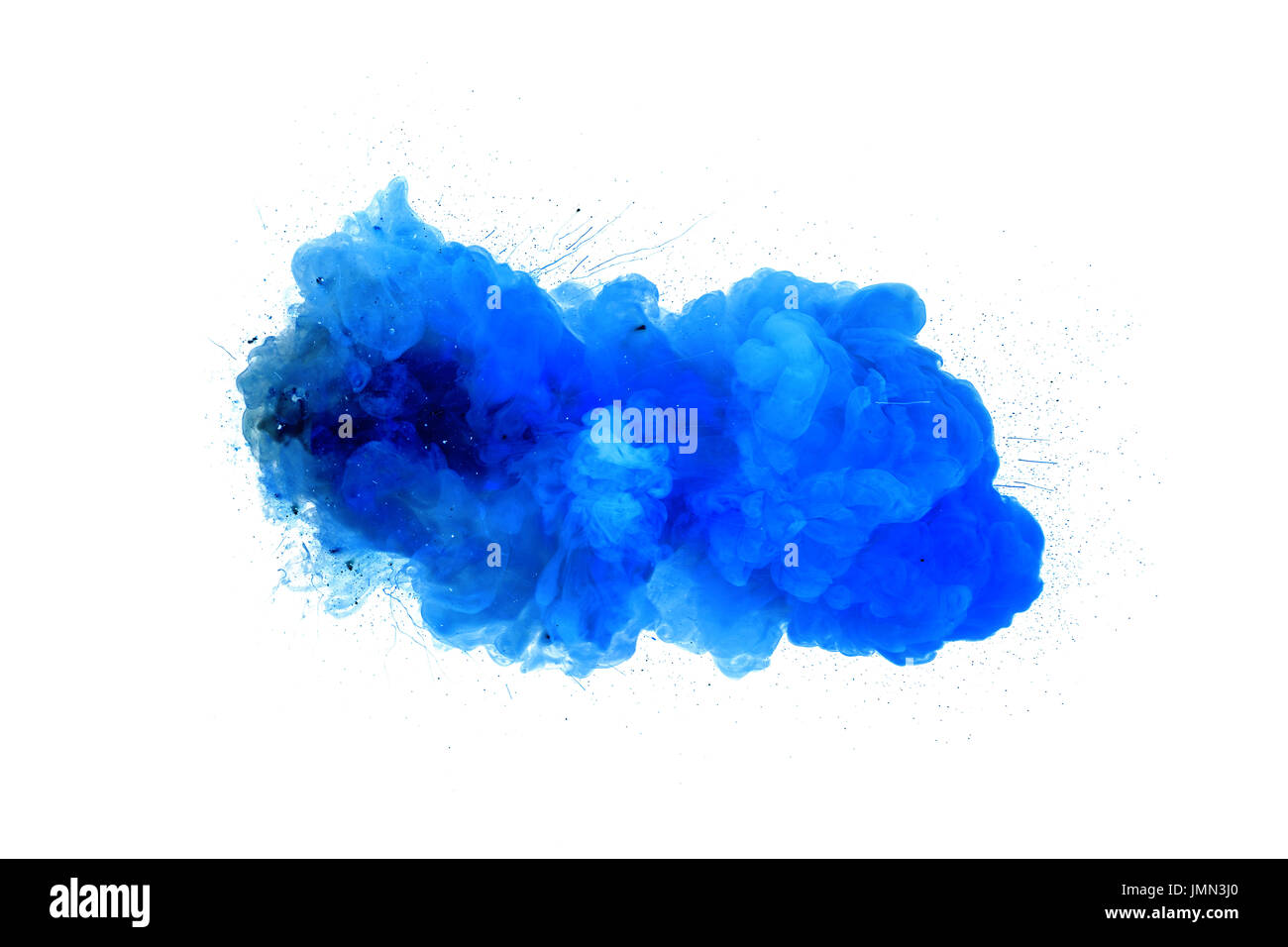 Abstract blue explosion with sparks isolated on black background Stock ...