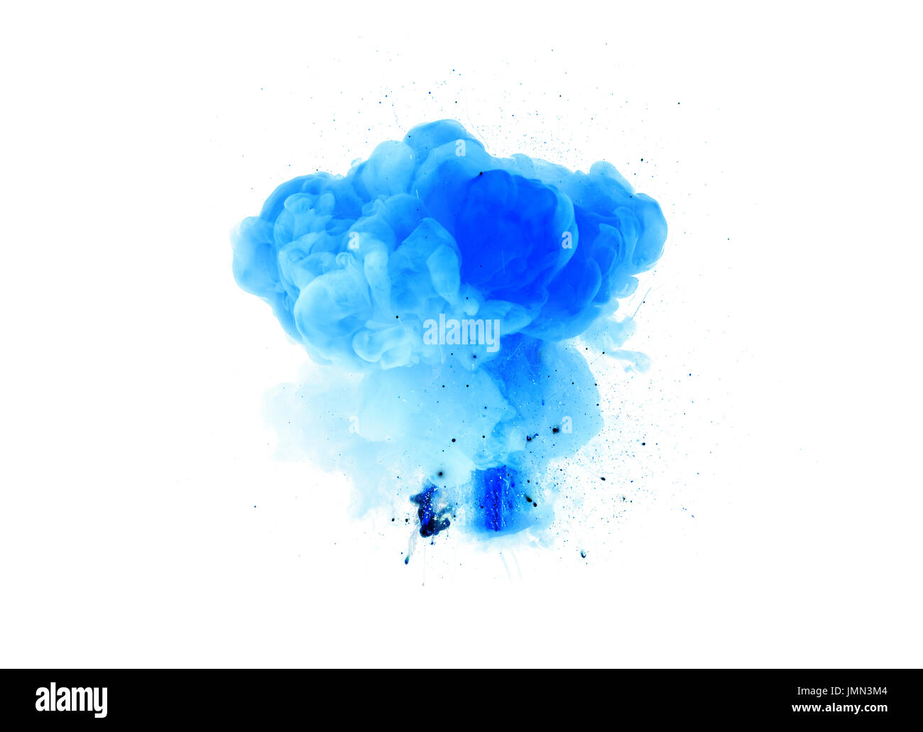 Abstract blue explosion with sparks isolated on black background Stock ...