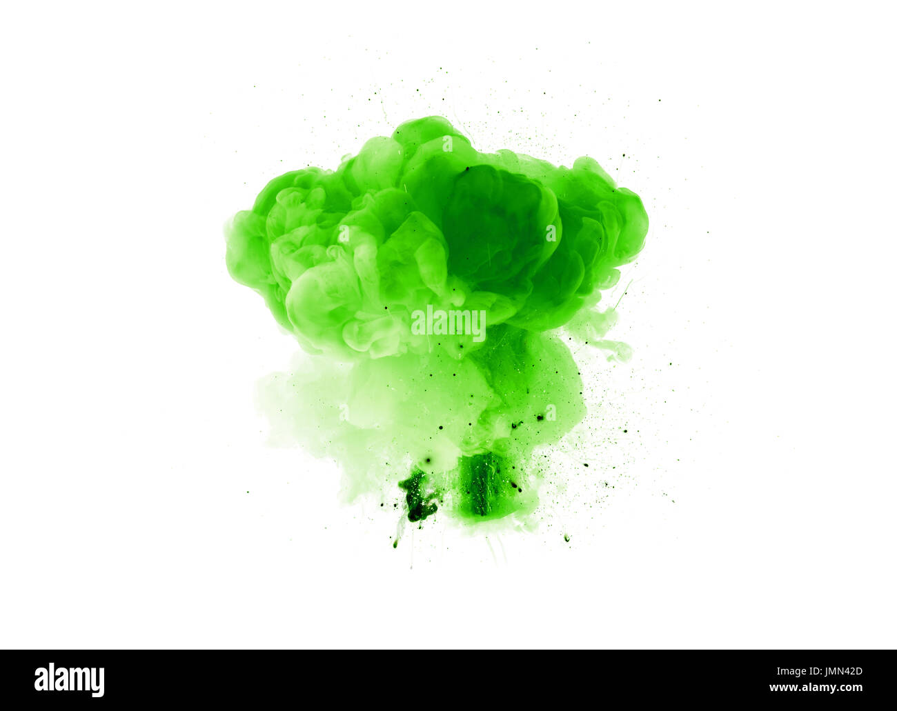 Abstract green explosion with sparks isolated on black background Stock ...