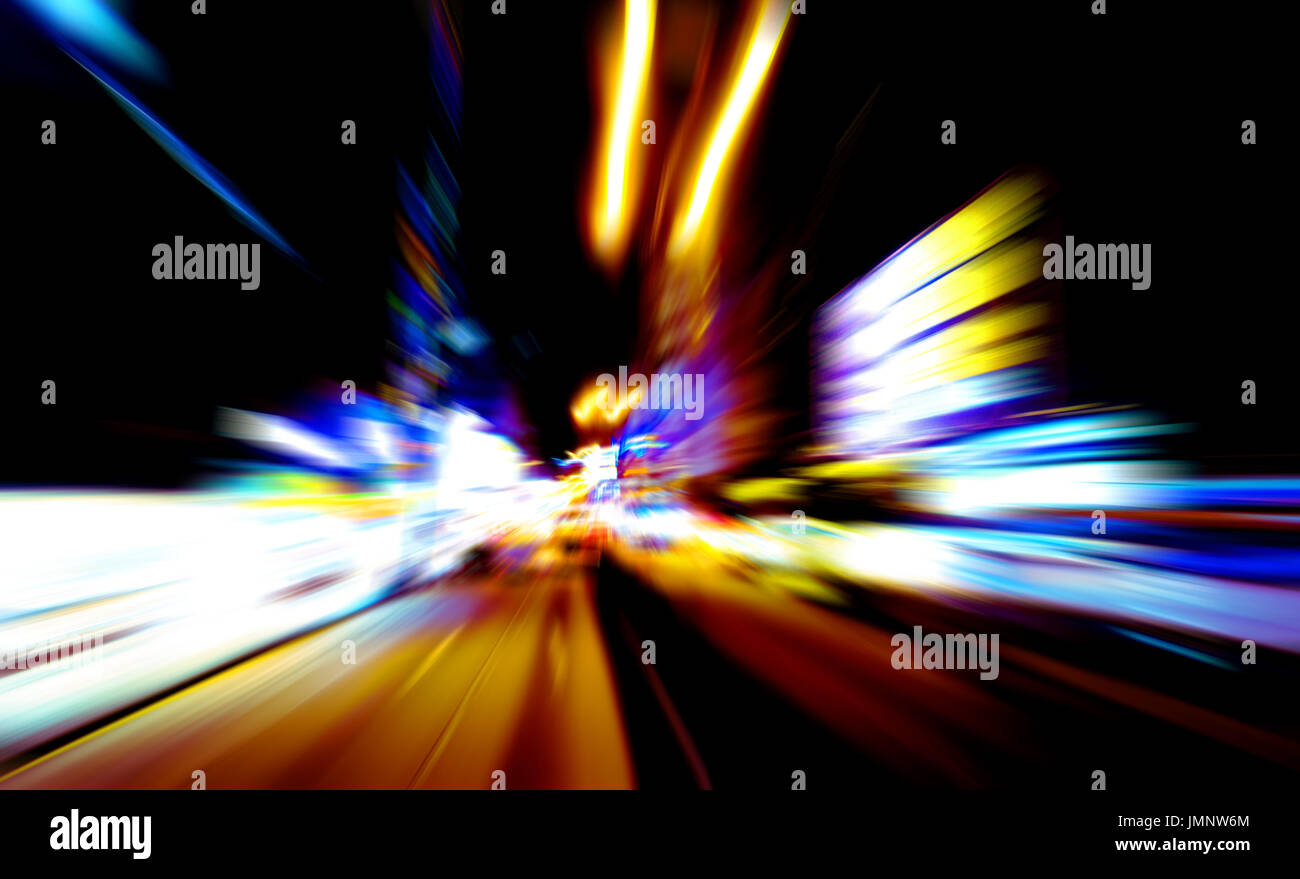 moving traffic light trails at night Stock Photo - Alamy