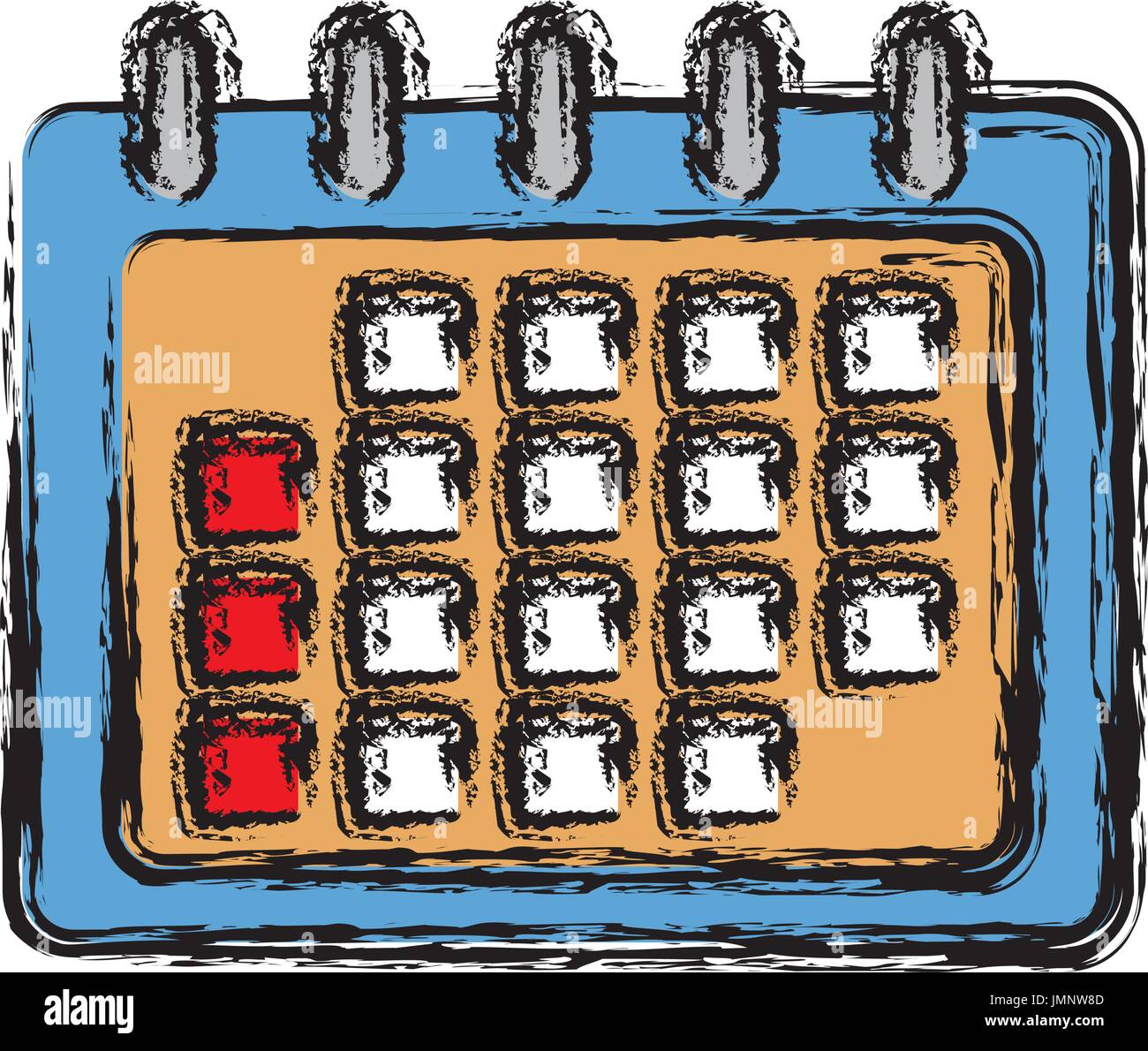 calendar icon over white background vector illustration Stock Vector ...