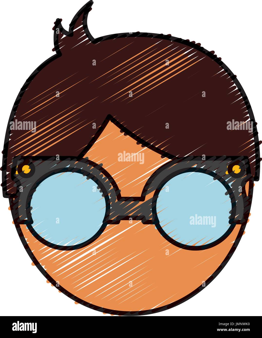 man with glasses icon over white background vector illustration Stock ...