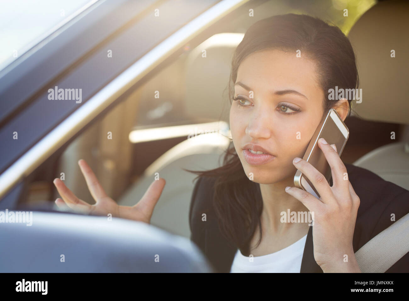 Woman driving mobile phone hi-res stock photography and images - Alamy