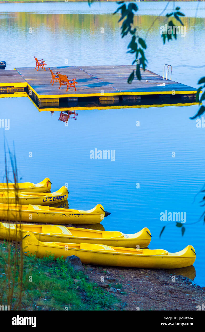 Colourfull canoes hi-res stock photography and images - Alamy